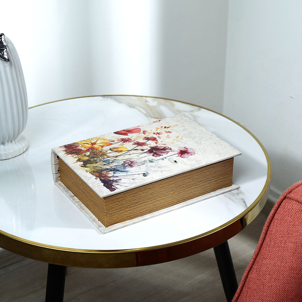 Floral Book Shaped Storage Box (Large, Beige) – Nilkamal Homes