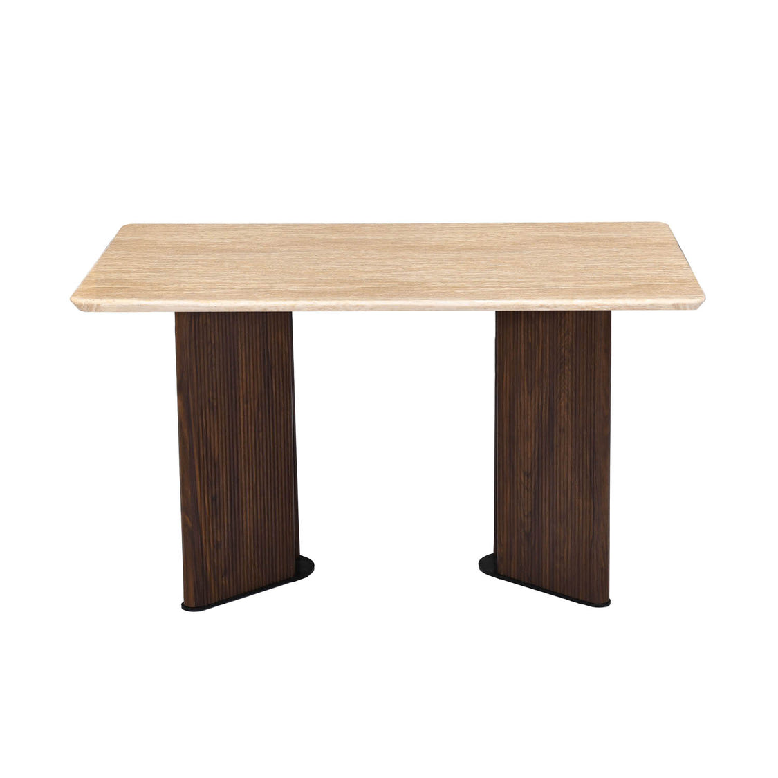 4 Seater Trava Marble Dining Set with Dexor Base and Tierra Chairs- Tr ...