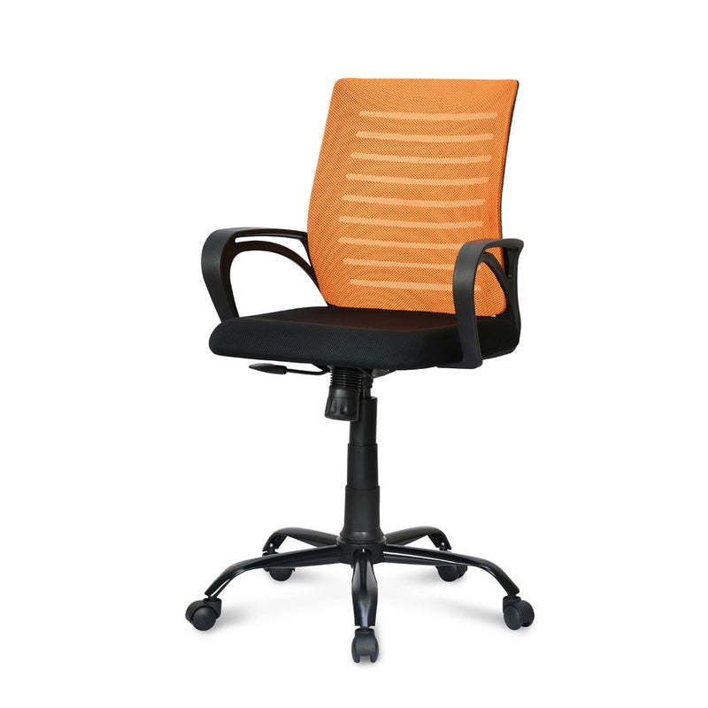 Giza Mid Back Office Chair (Orange & Black) – Nilkamal Homes