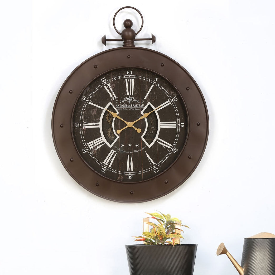 Buy Emperor Wall Clock (Brown) Online in India | Nilkamal Homes