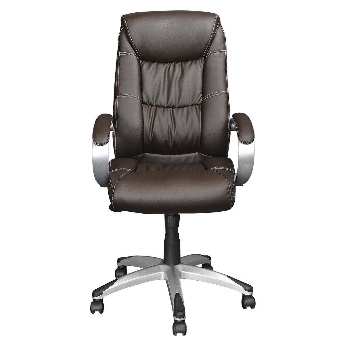 Libra High Back Soft Leatherette Office Chair (Brown) – Nilkamal Homes