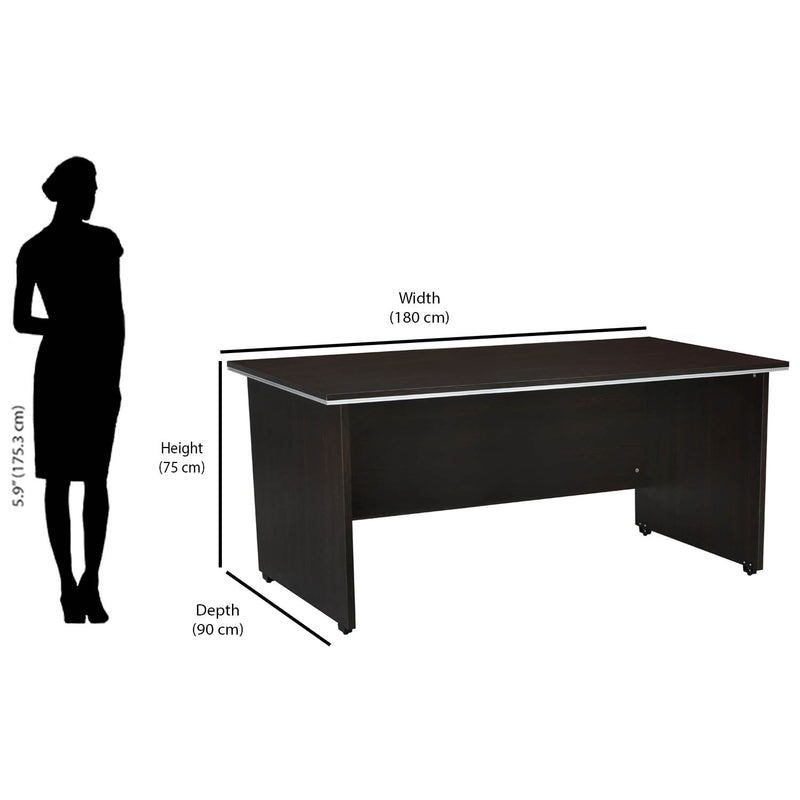 Prime 6ft Office Table (New Wenge) – Nilkamal Homes