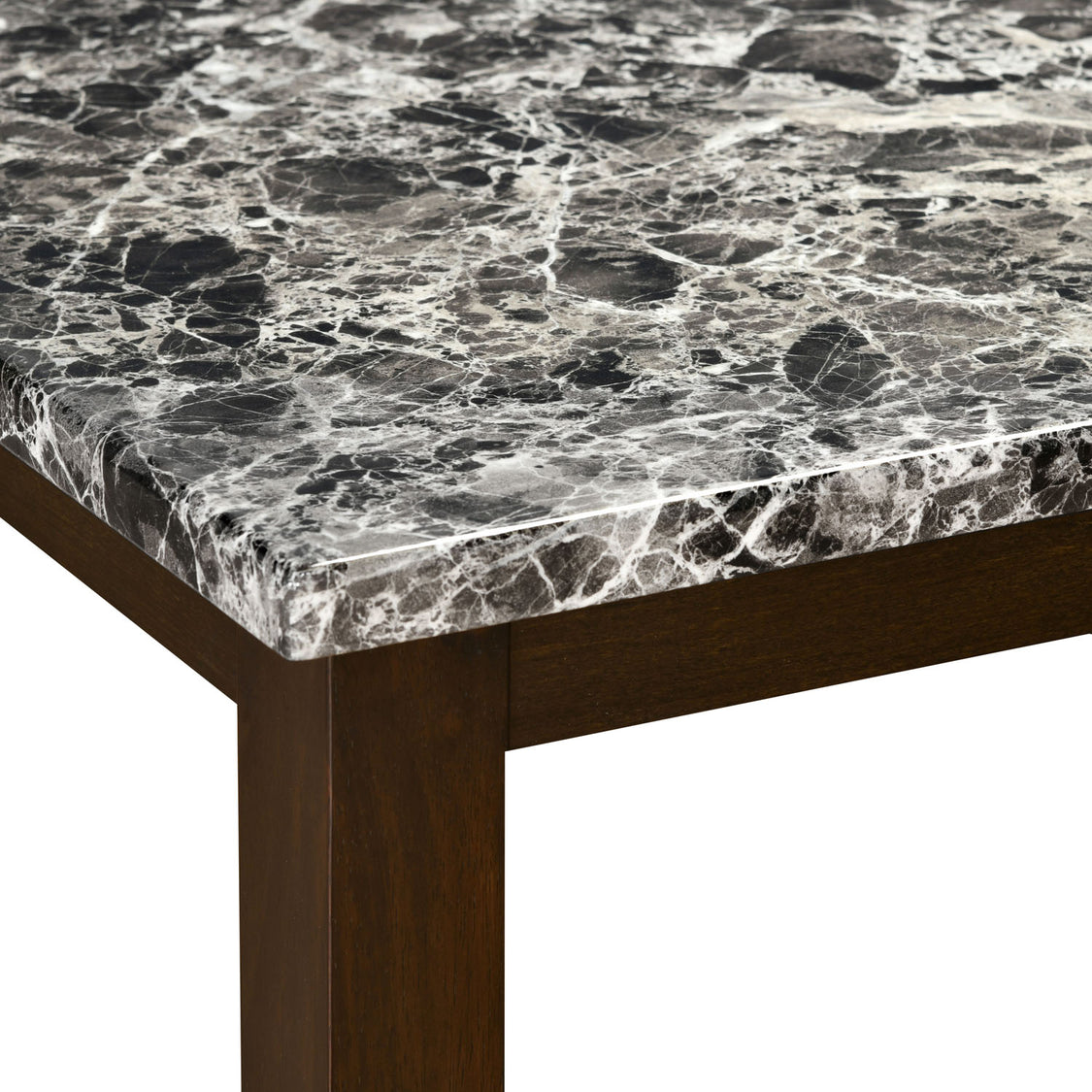 Buy Adrian 6 Seater Marble Top Dining Table (Dark Walnut) Online ...