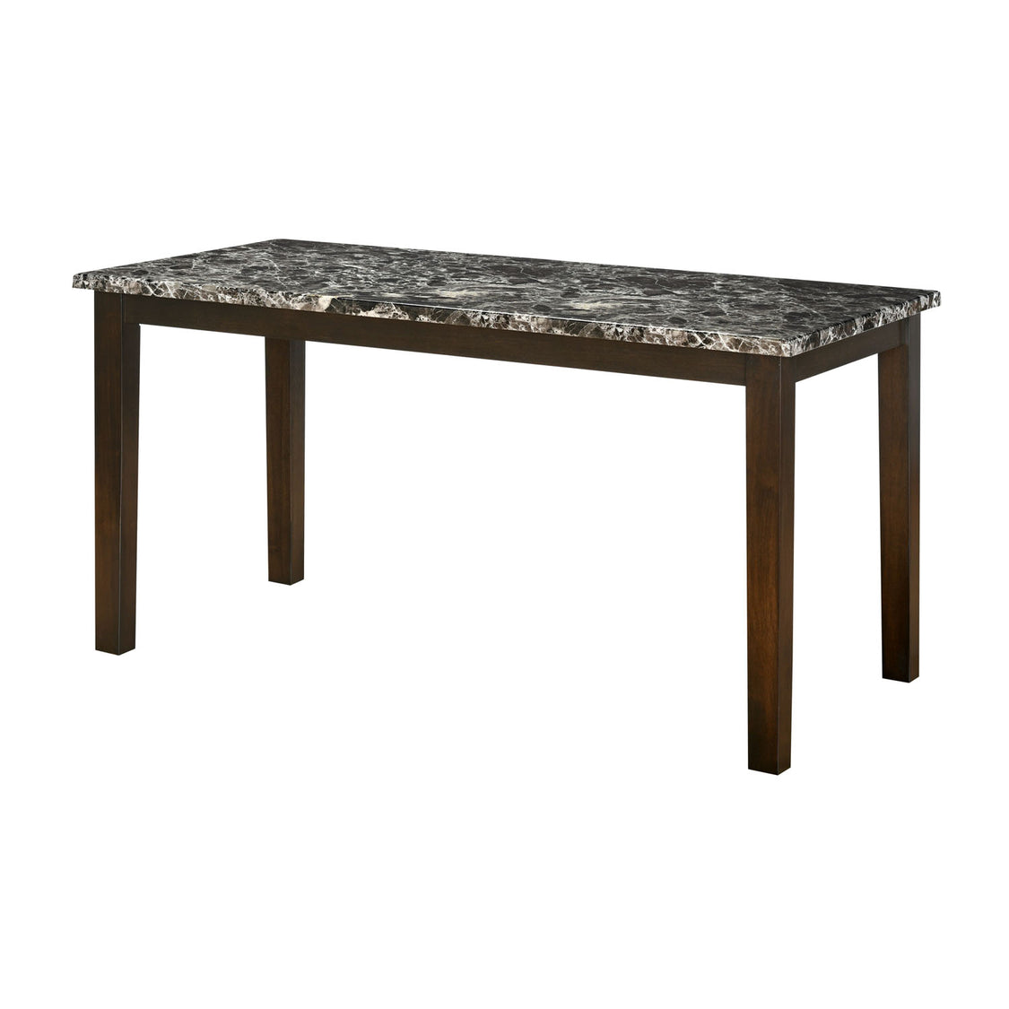 Buy Adrian 6 Seater Marble Top Dining Table (Dark Walnut) Online ...