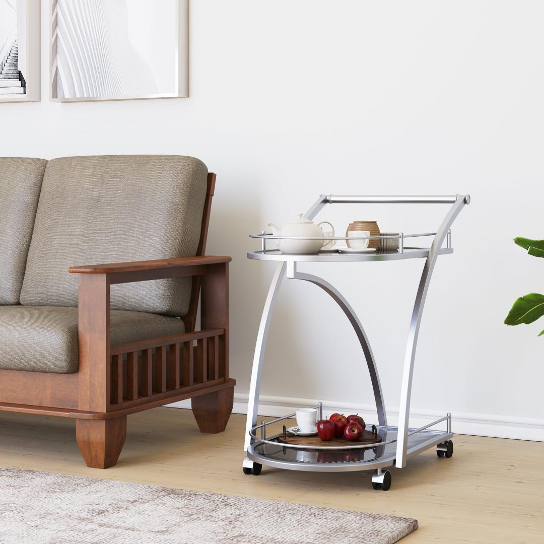 Buy Quality Juniper Serving Cart with Wheel (Black) Online in India ...