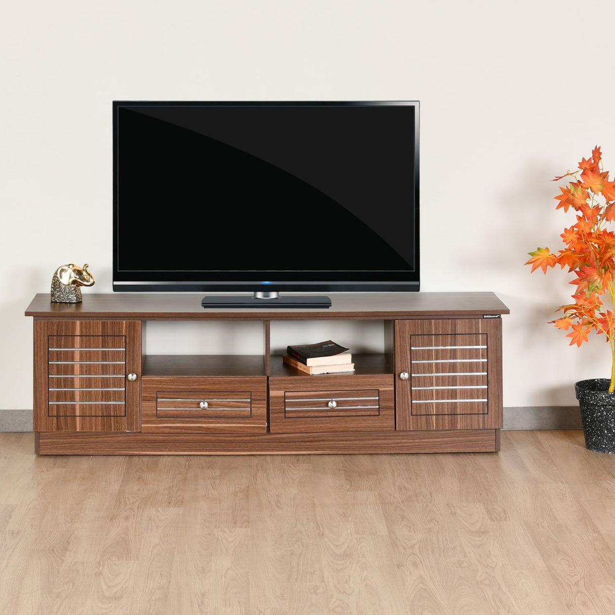 Buy Nilkamal Iris TV Cabinet (Walnut) Online - Nilkamal Homes