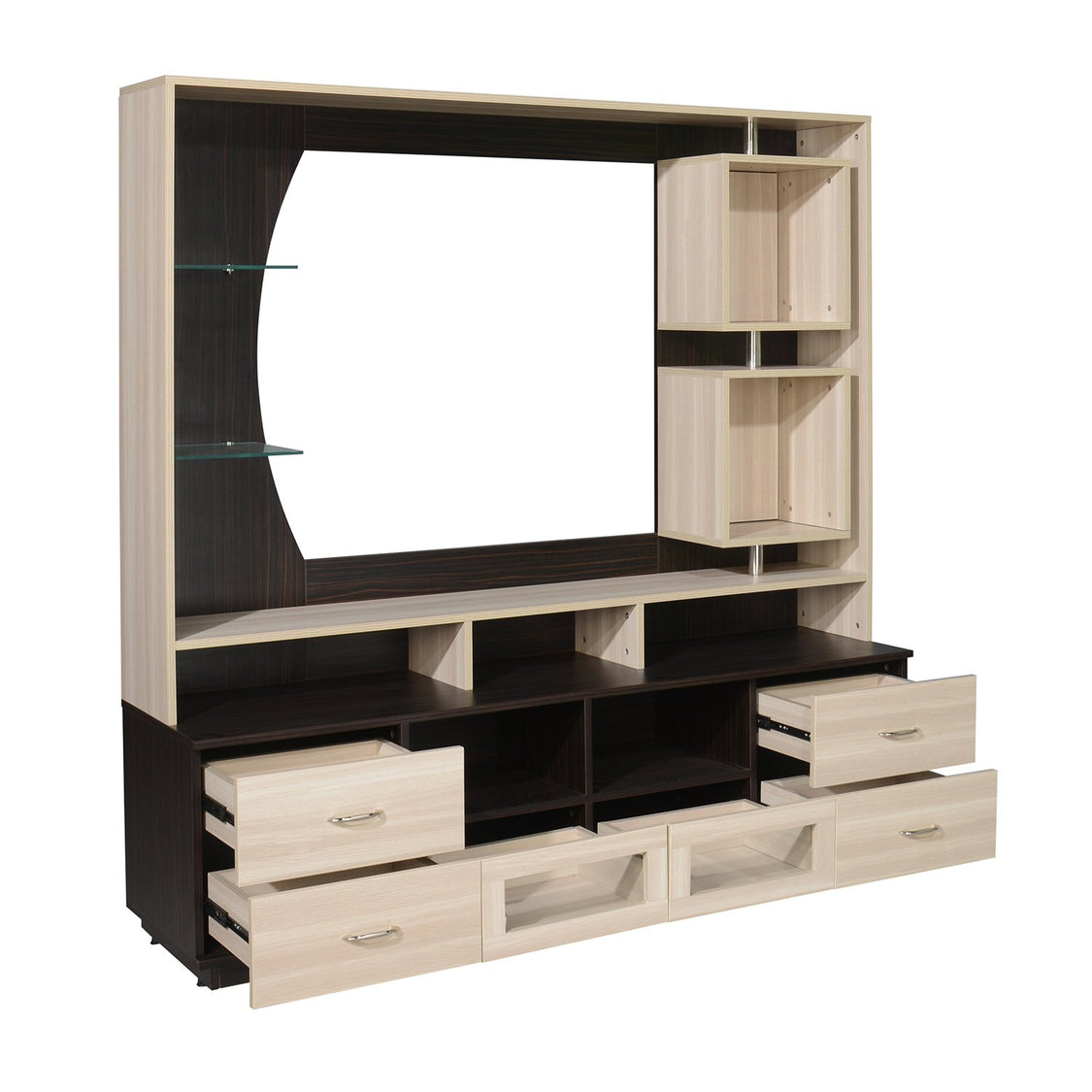 Buy Nilkamal Kayla Wall Unit (Wenge/Oak) Online - Nilkamal Homes
