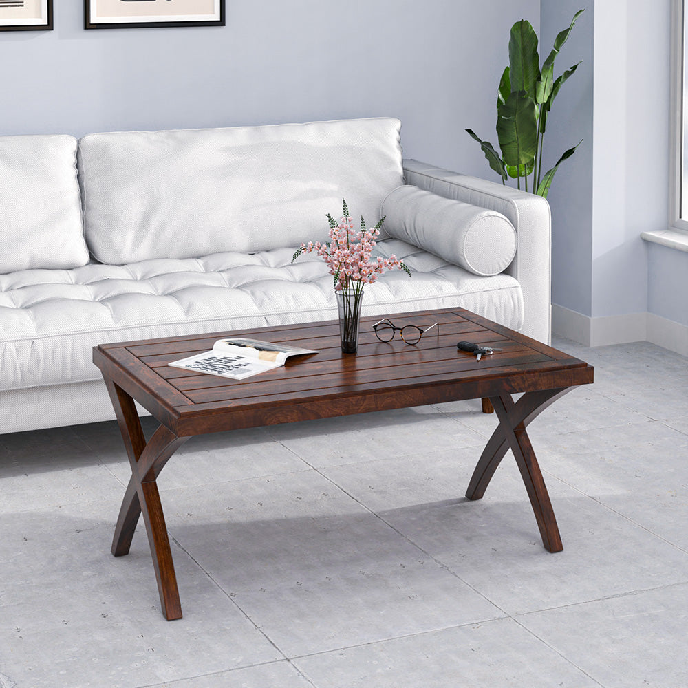 Buy Quality Karla Solid Wood Center Table (Walnut) Online in India ...