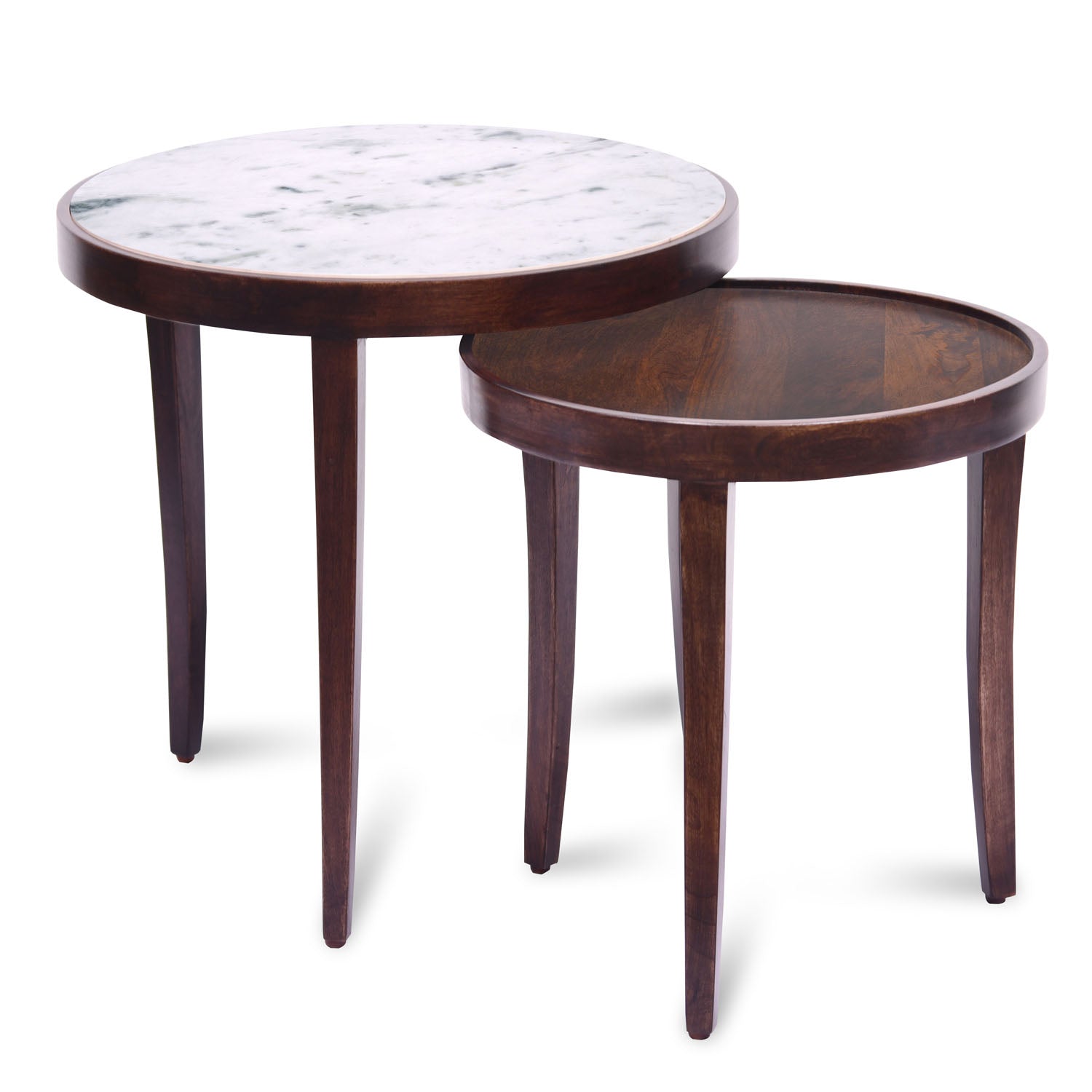 Buy Nolita Marble Top Nesting Table (Sun Walnut) Online in India ...