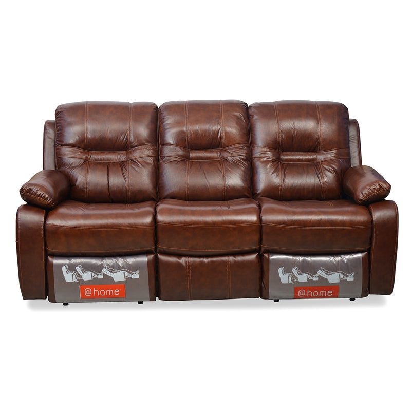 Buy Wilson 3 Seater Sofa With 2 Manual Recliners (Caramel) Online ...